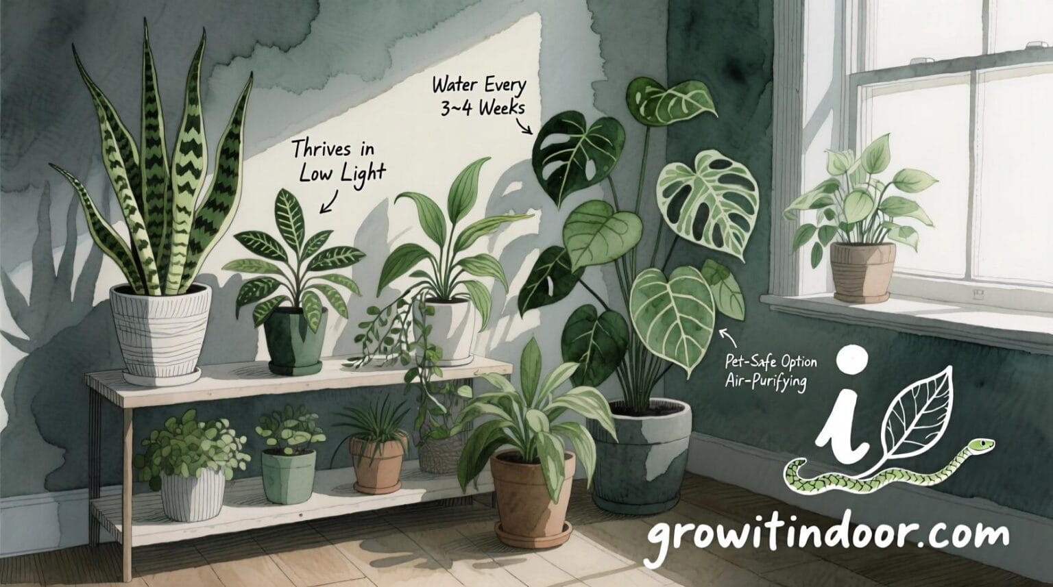 Low Light Houseplants: 15 Easy Plants That Thrive in Dark Rooms